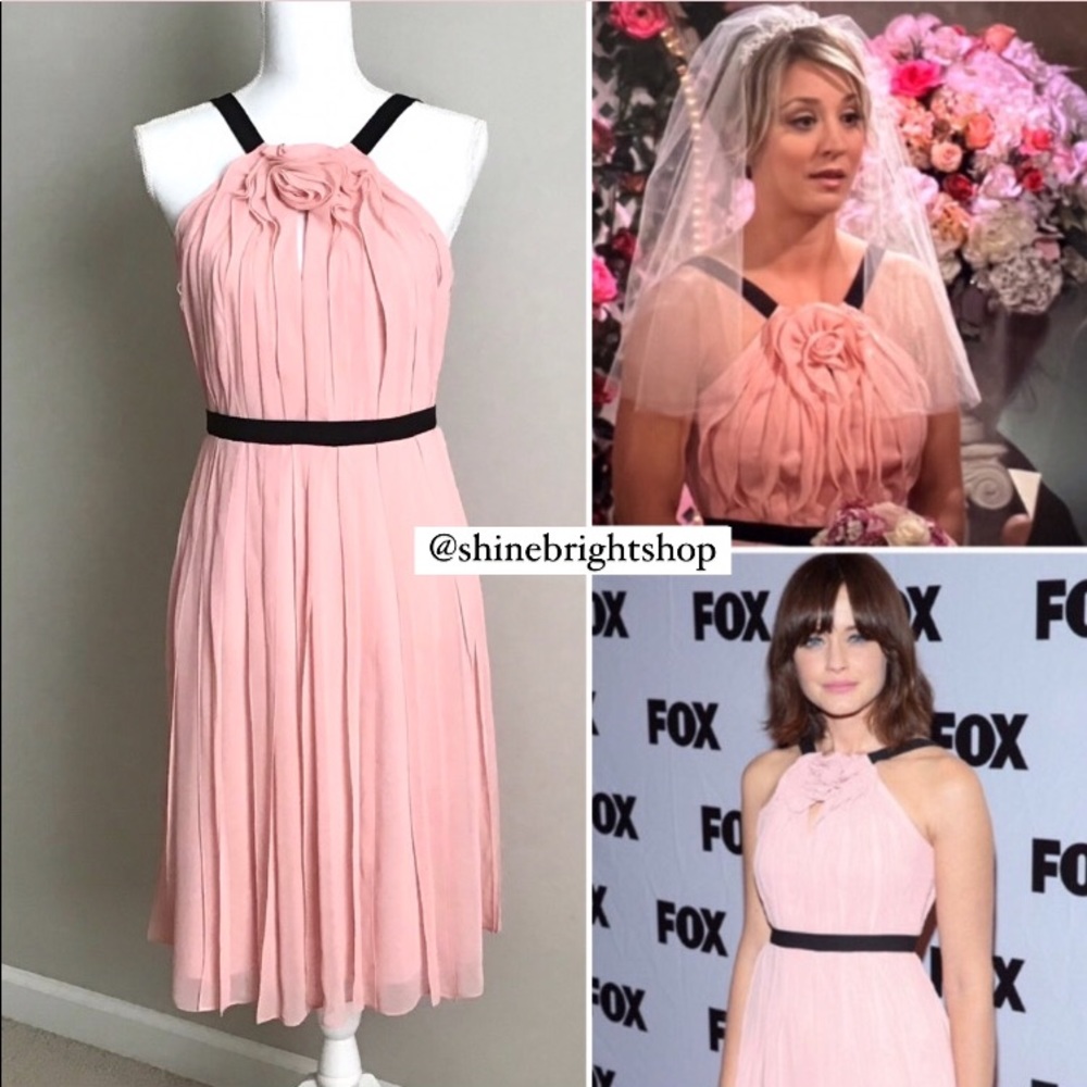 Rare Aso Alexis Bledel And Kaley Cuoco Pleated Ruffle… - Gem